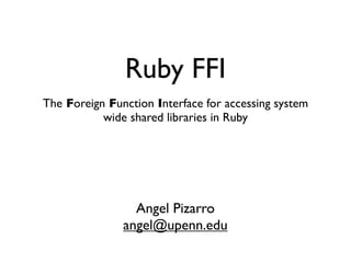 Ruby FFI | PPT