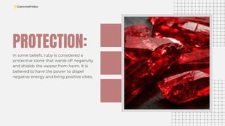 Healing properties of Ruby gemstone Online | PPT