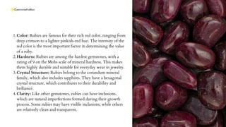 Ruby Gemstone Properties and Characteristics | PPT