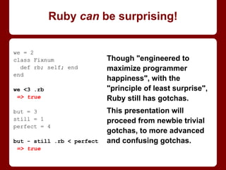Ruby Gotchas | PPT