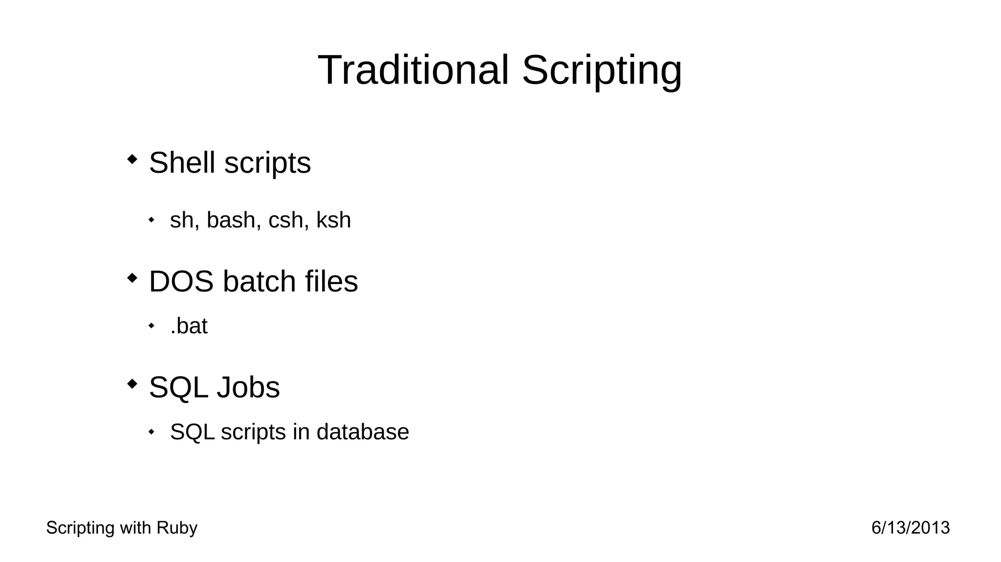Ruby Scripting | PPT