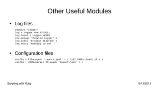 Ruby Scripting | PPT