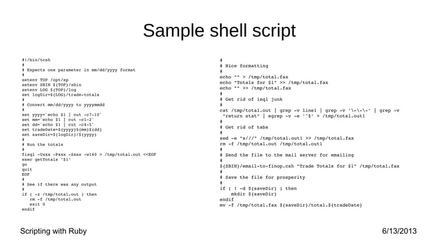 Ruby Scripting | PPT
