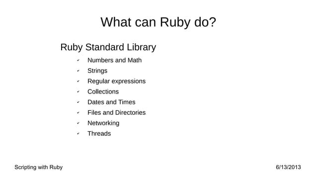 Ruby Scripting | PPT