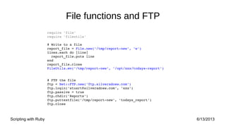 Ruby Scripting | PPT
