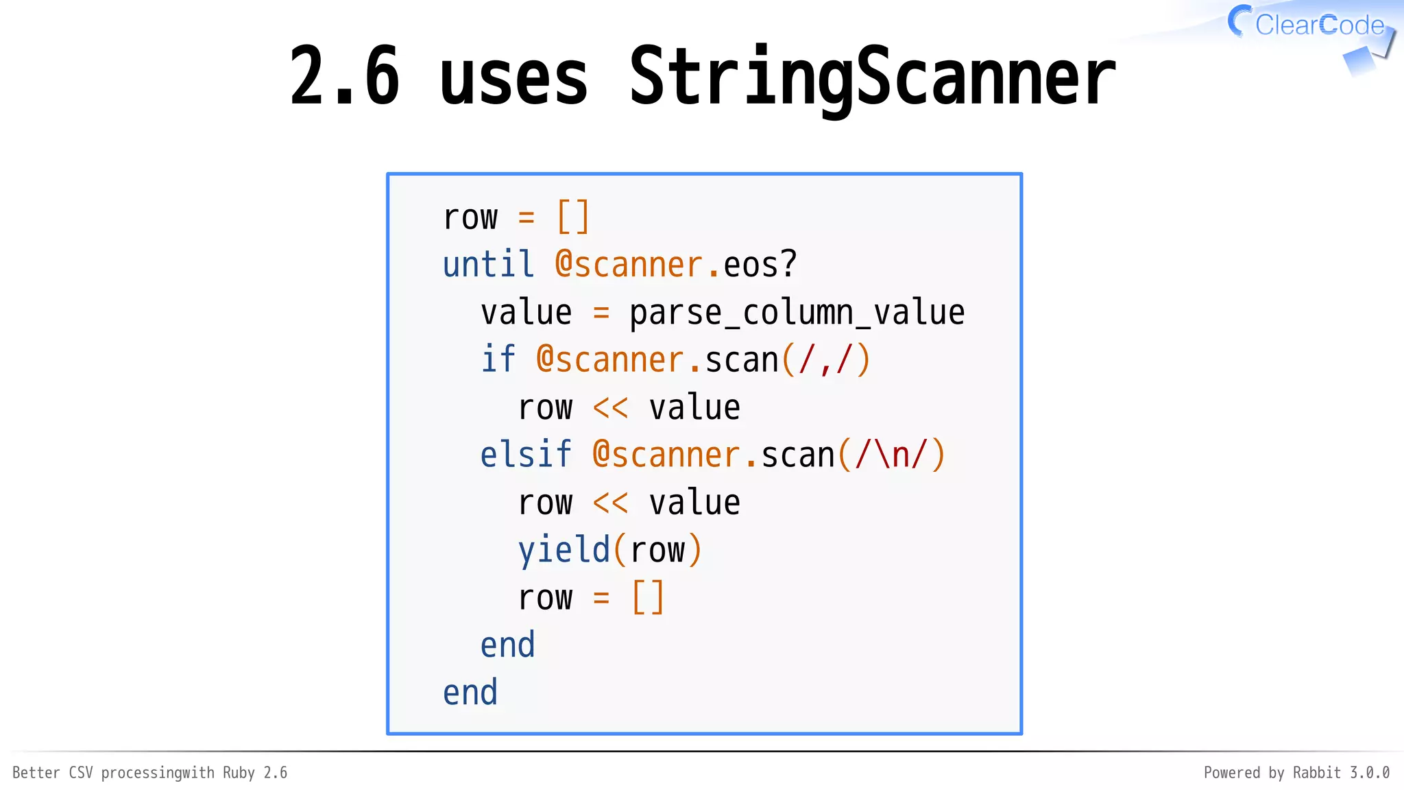 Better CSV processing with Ruby 2.6 | PPT