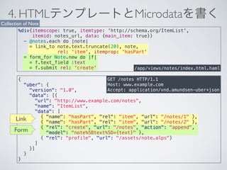 Hypermedia: The Missing Element to Building Adaptable Web APIs in Rails (増補日本語版) | PPT