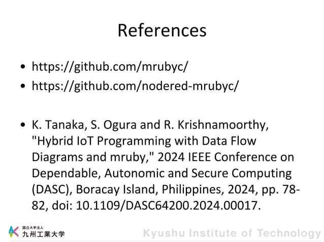 mruby/c and data-flow programming for small devices | PDF mruby/c and data-flow programming for small devices | PDF