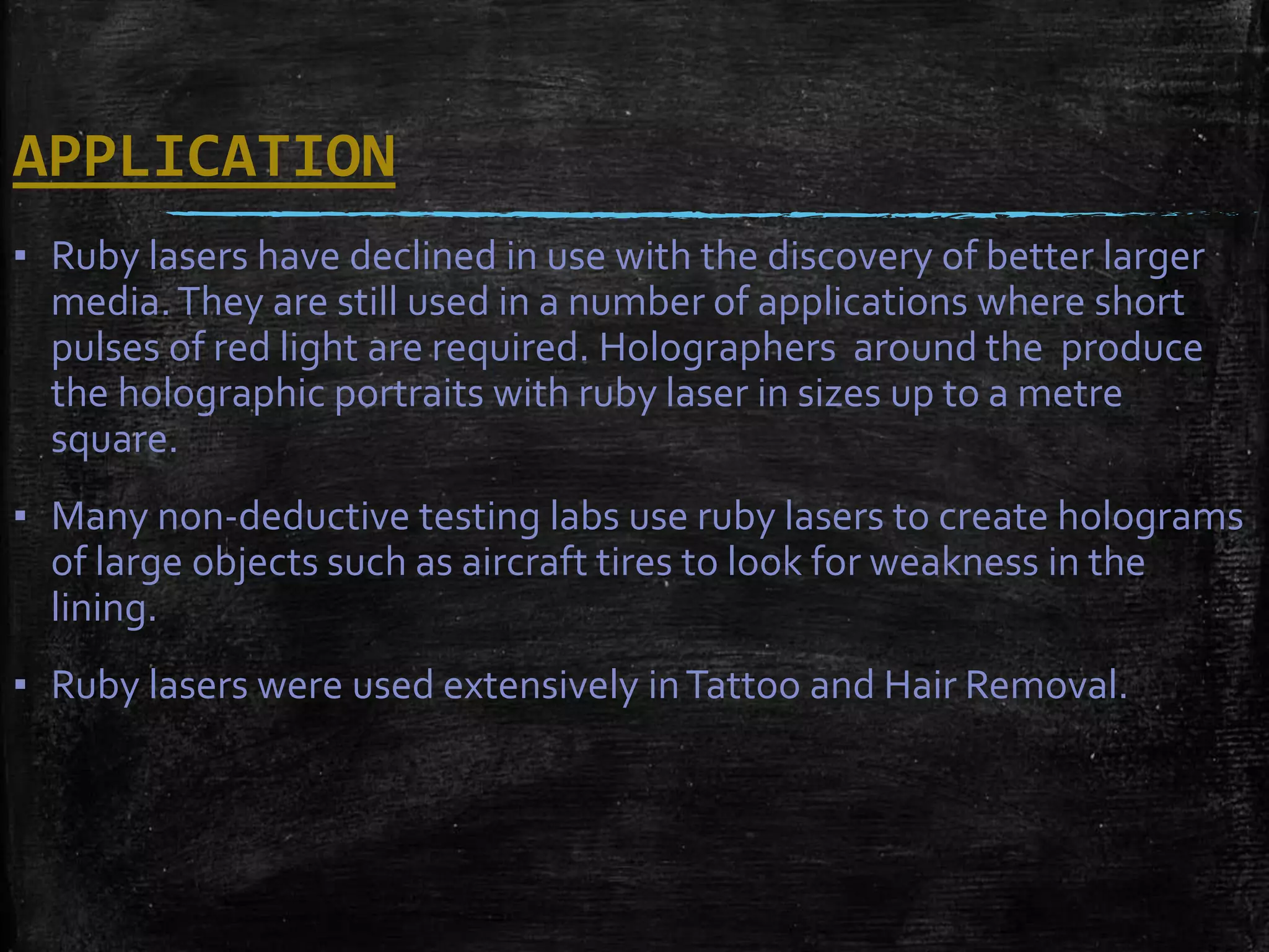 Ruby laser (Simple, Short and Easy) | PPTX