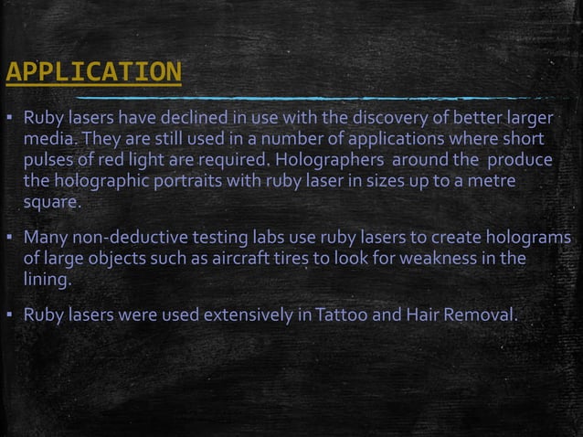 Ruby laser (Simple, Short and Easy) | PPTX