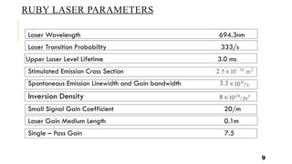 SOLID STATE LASER TYPE AS RUBY LASER.pptx