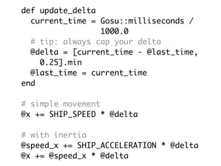 Rapid Game Development with RUby and Gosu – Ruby Manor 4 | PDF | Programming Languages | Computing