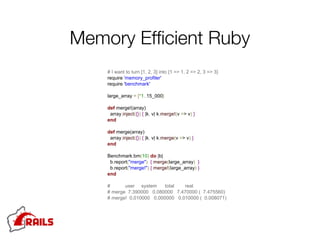 Ruby memory tips and tricks | PPT