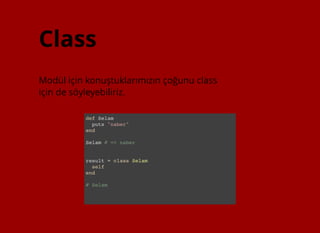 Ruby ile Metaprogramming'e Giris | PPT