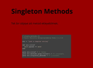 Ruby ile Metaprogramming'e Giris | PDF