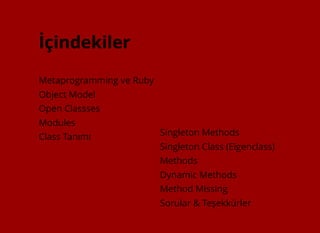 Ruby ile Metaprogramming'e Giris | PDF