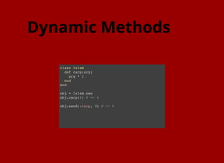 Ruby ile Metaprogramming'e Giris | PPT