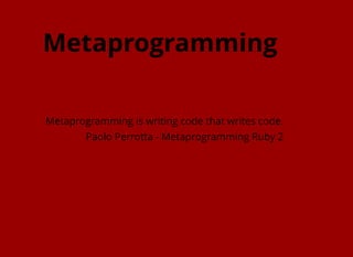 Ruby ile Metaprogramming'e Giris | PDF