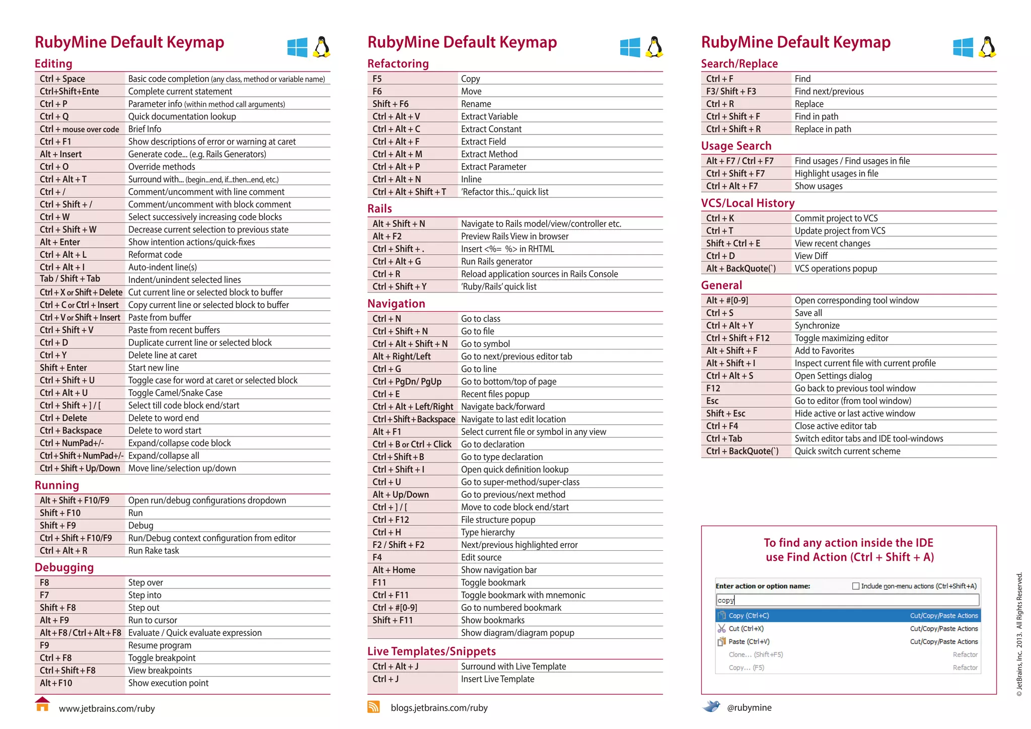 Ruby mine referencecard | PDF | Operating Systems | Computer Software and Applications