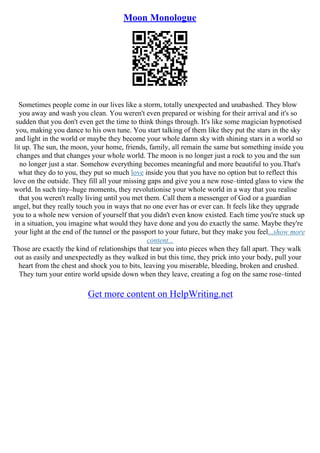 Ruby Moon Essay | PDF