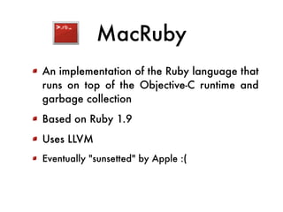 RubyMotion | PPT