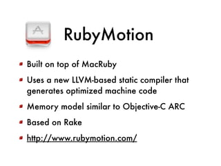 RubyMotion | PPT