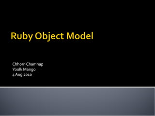 Ruby object model | PPTX | Programming Languages | Computing