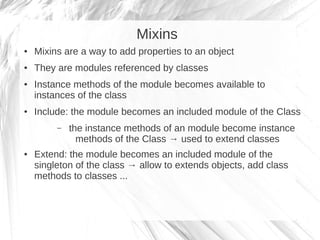 Ruby object model at the Ruby drink-up of Sophia, January 2013 | PPT