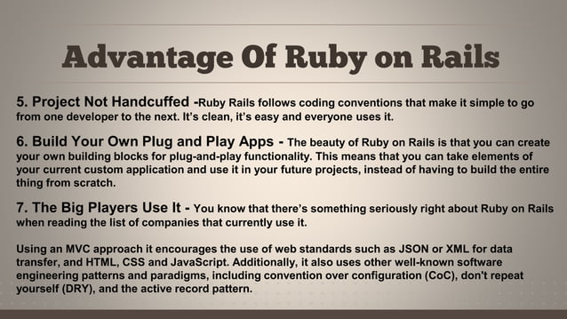Real World Rails 5 Programming for Web Developers | PPT