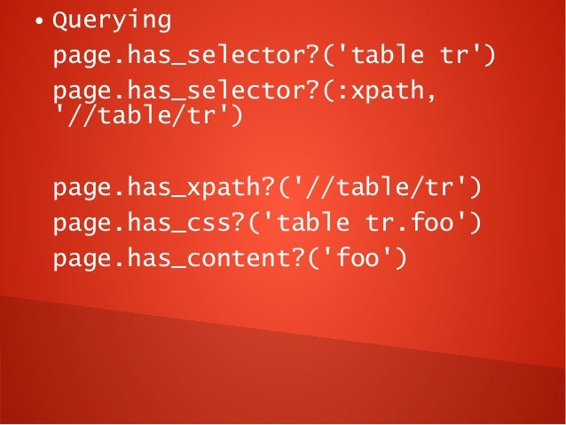 Ruby Onrails Cucumber Rspec Capybara