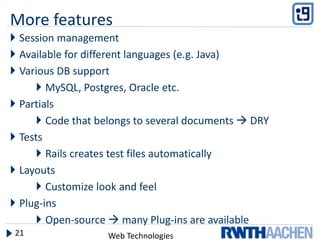 Rails Framework | PDF | Web Development | Internet