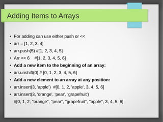 Ruby Basics by Rafiq | ODP | Programming Languages | Computing