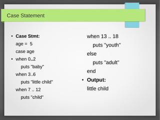 Ruby Basics by Rafiq | ODP | Programming Languages | Computing