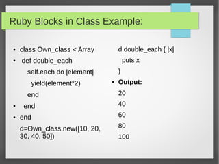 Ruby Basics by Rafiq | ODP | Programming Languages | Computing
