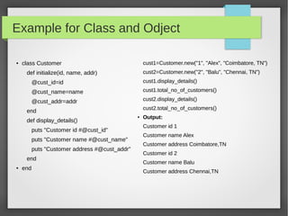 Ruby Basics by Rafiq | ODP | Programming Languages | Computing