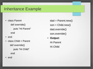 Ruby Basics by Rafiq | ODP | Programming Languages | Computing