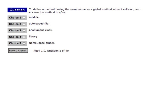 Ruby Certification Exam Preparation | PPT
