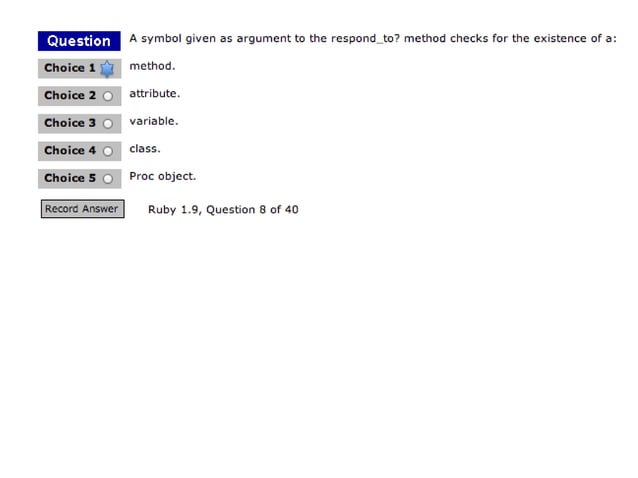 Ruby Certification Exam Preparation | PPT