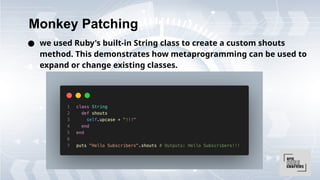 Introduction of Ruby language in 100 seconds | PPT