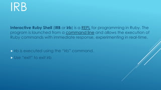 Ruby Presentation | PDF