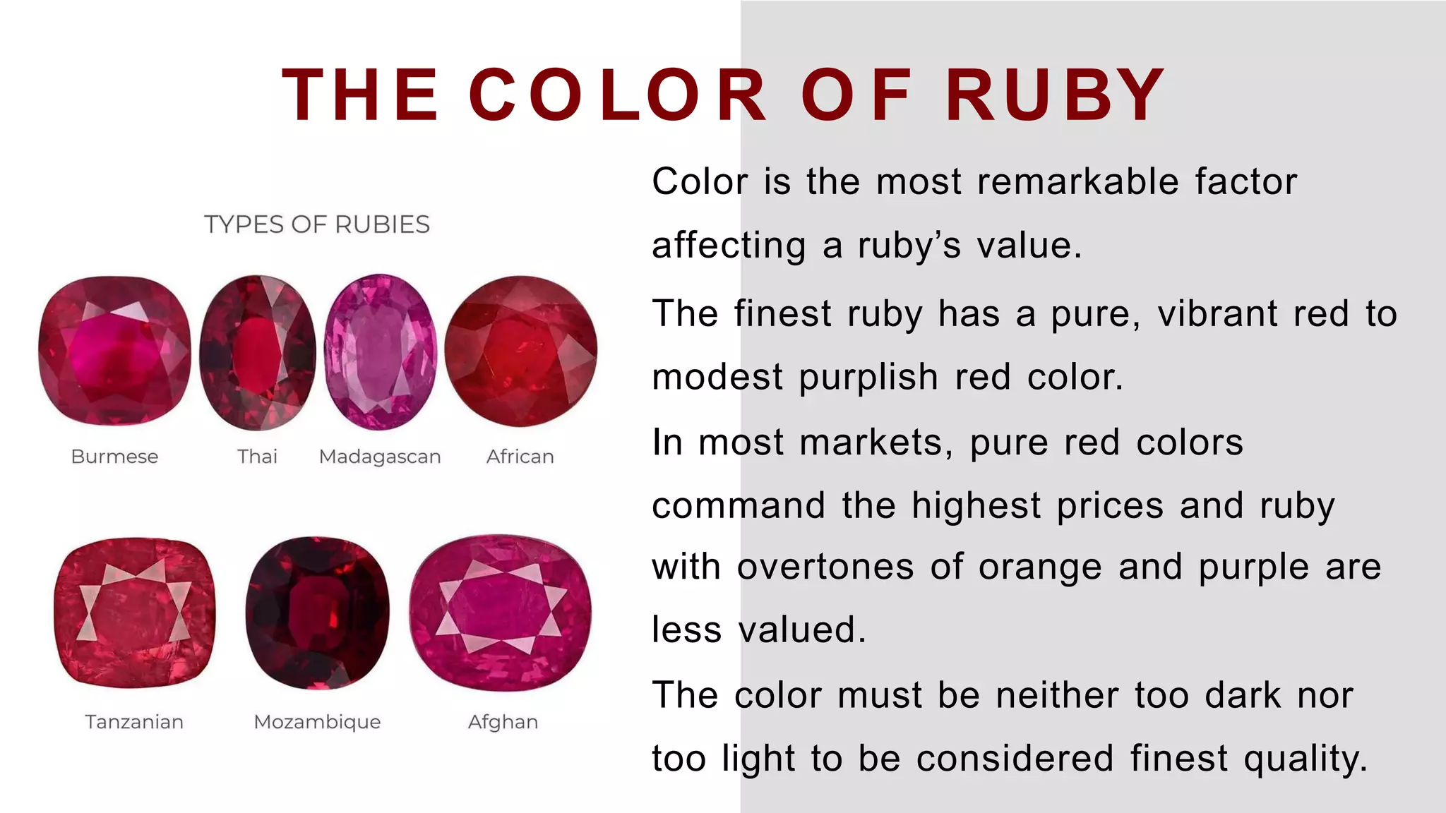 Ruby quality factors | PPT