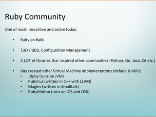 Ruby+rails | PPT