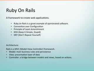 Ruby+rails | PPT
