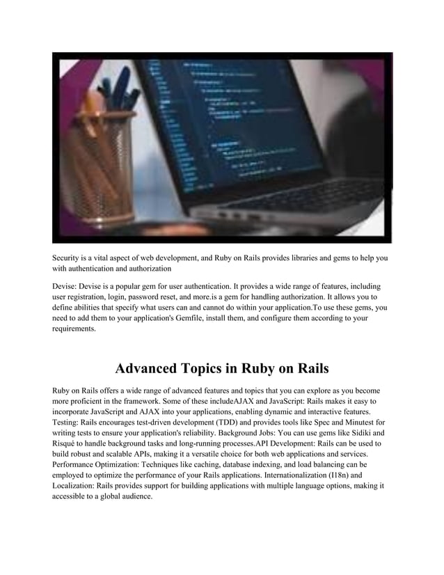 Ruby Rails Web Development | PDF