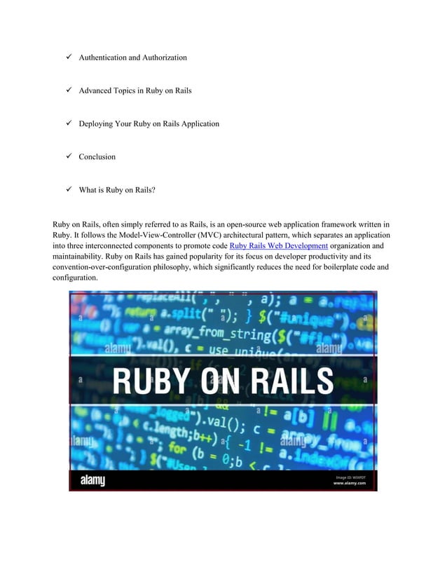 Ruby Rails Web Development | PDF