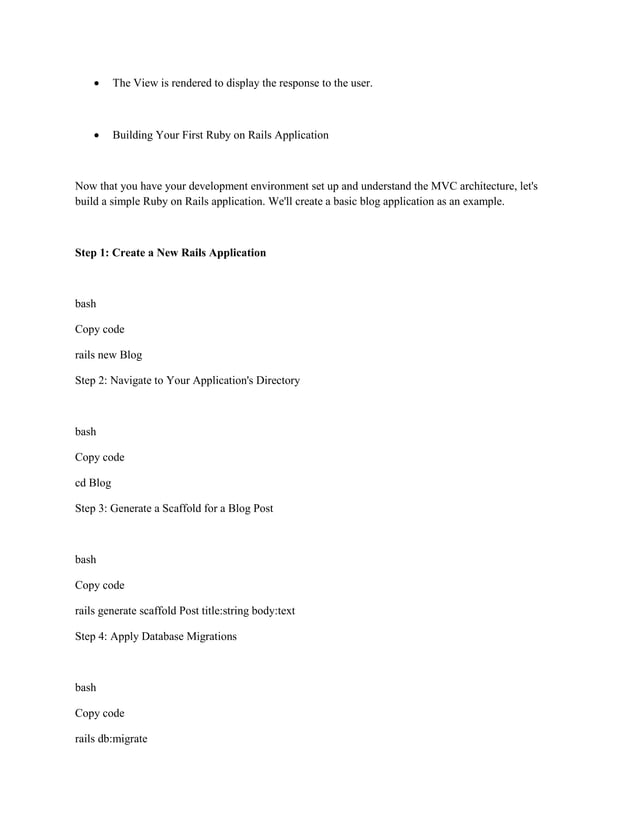 Ruby Rails Web Development | PDF