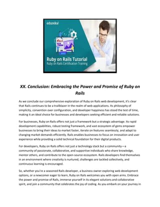 Ruby Rails Web Development | PDF