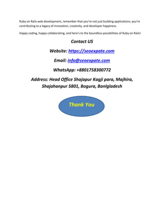 Ruby Rails Web Development | PDF