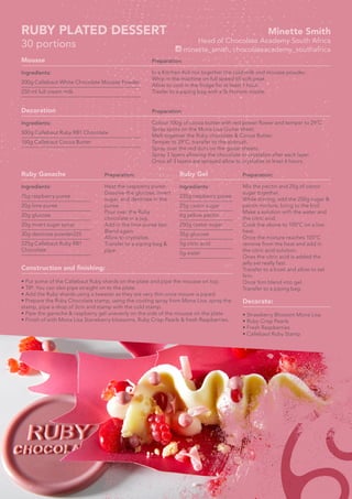 Ruby recipe brochure.pdf | Desserts and Baking | Food & Drink