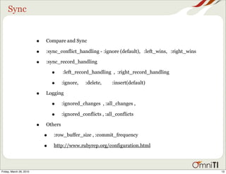 Yet Another Replication Tool: RubyRep | PPT